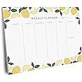Amazon.com : Weekly Planner Notepad - 9x7” inches, 52 tear off sheets ...