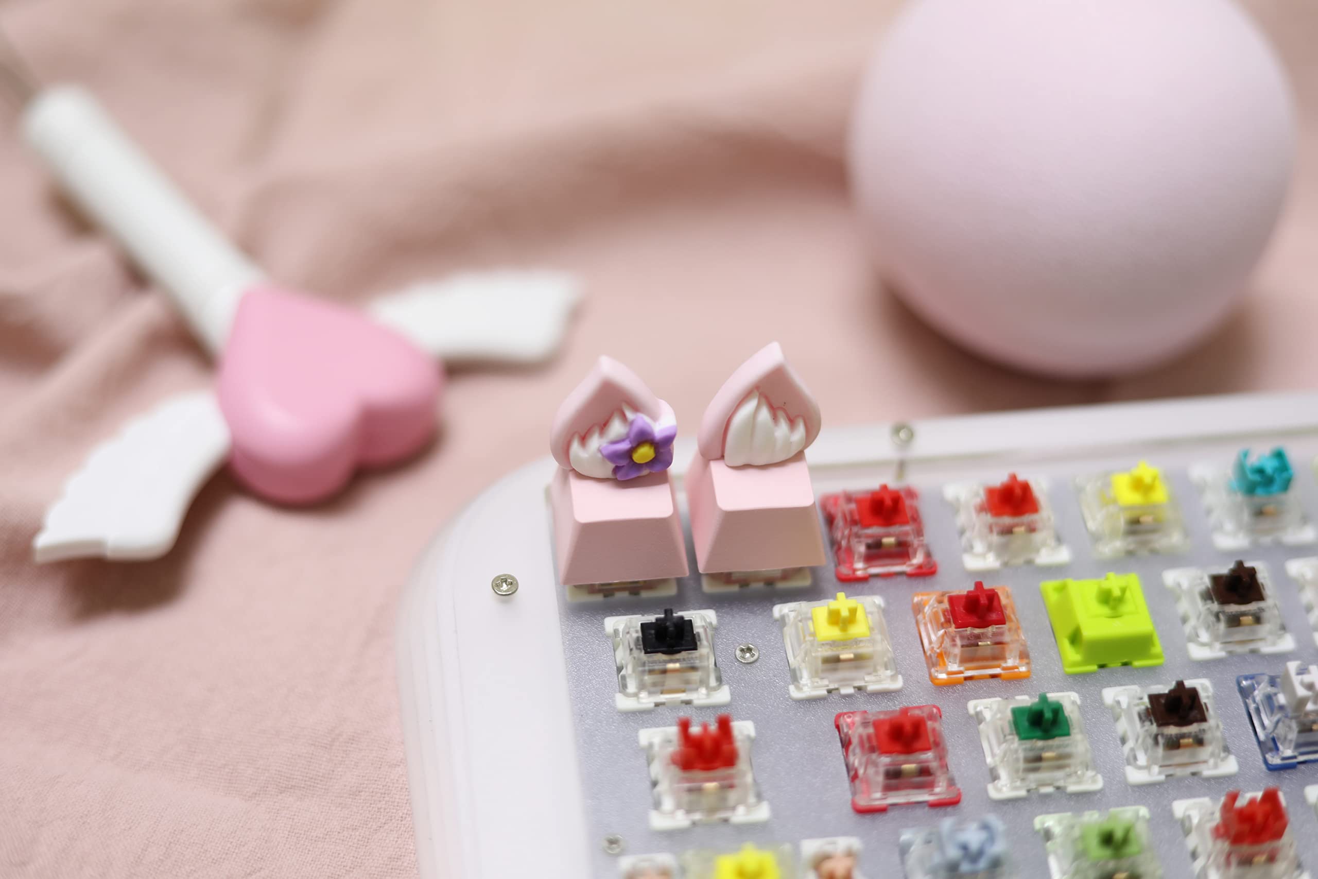 Mua Cmokifuly Cute Fox Keycaps,3D Animal Ears Custom Keycaps,ESC Keycap ...