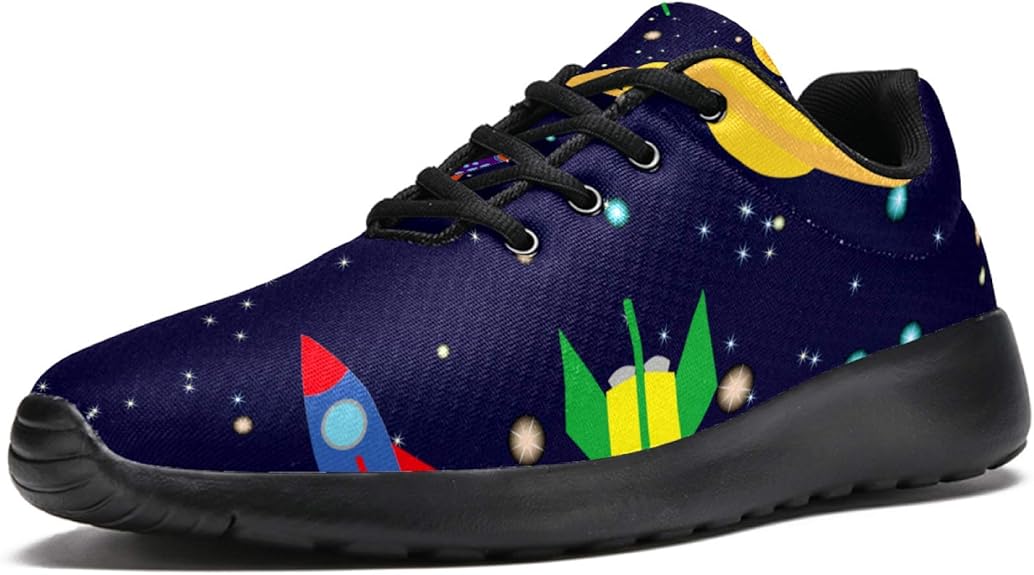 Amazon.com | MAPOLO Space Planets Spaceship Rockets Men's Casual ...