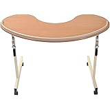 NRS Healthcare M37339 Kidney Shaped Over Bed/Chair Table with Castors ...