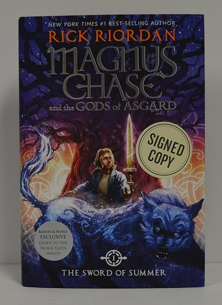 RICK RIORDAN signed Magnus Chase and the Gods of Asgard, Book 1: The ...