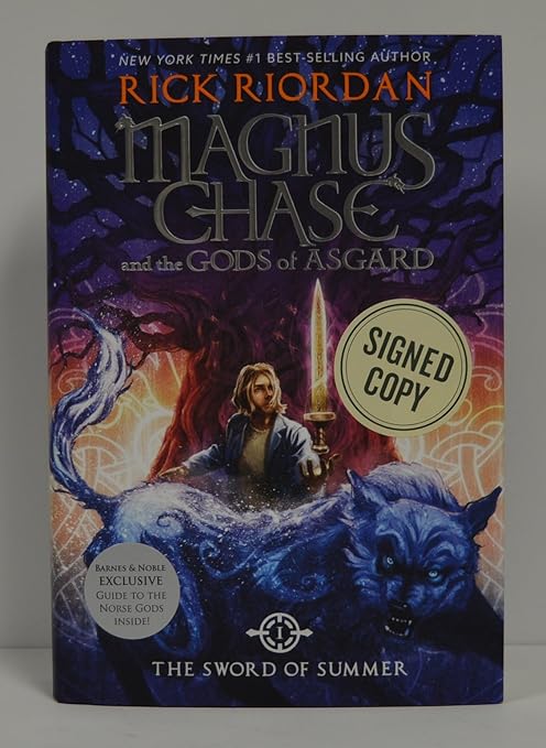 RICK RIORDAN signed Magnus Chase and the Gods of Asgard, Book 1: The ...