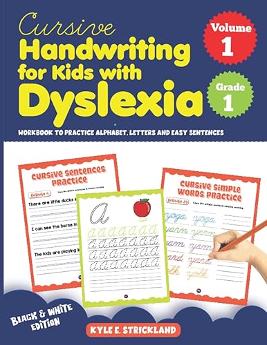 Cursive Handwriting for Kids with Dyslexia. Workbook to practice ...