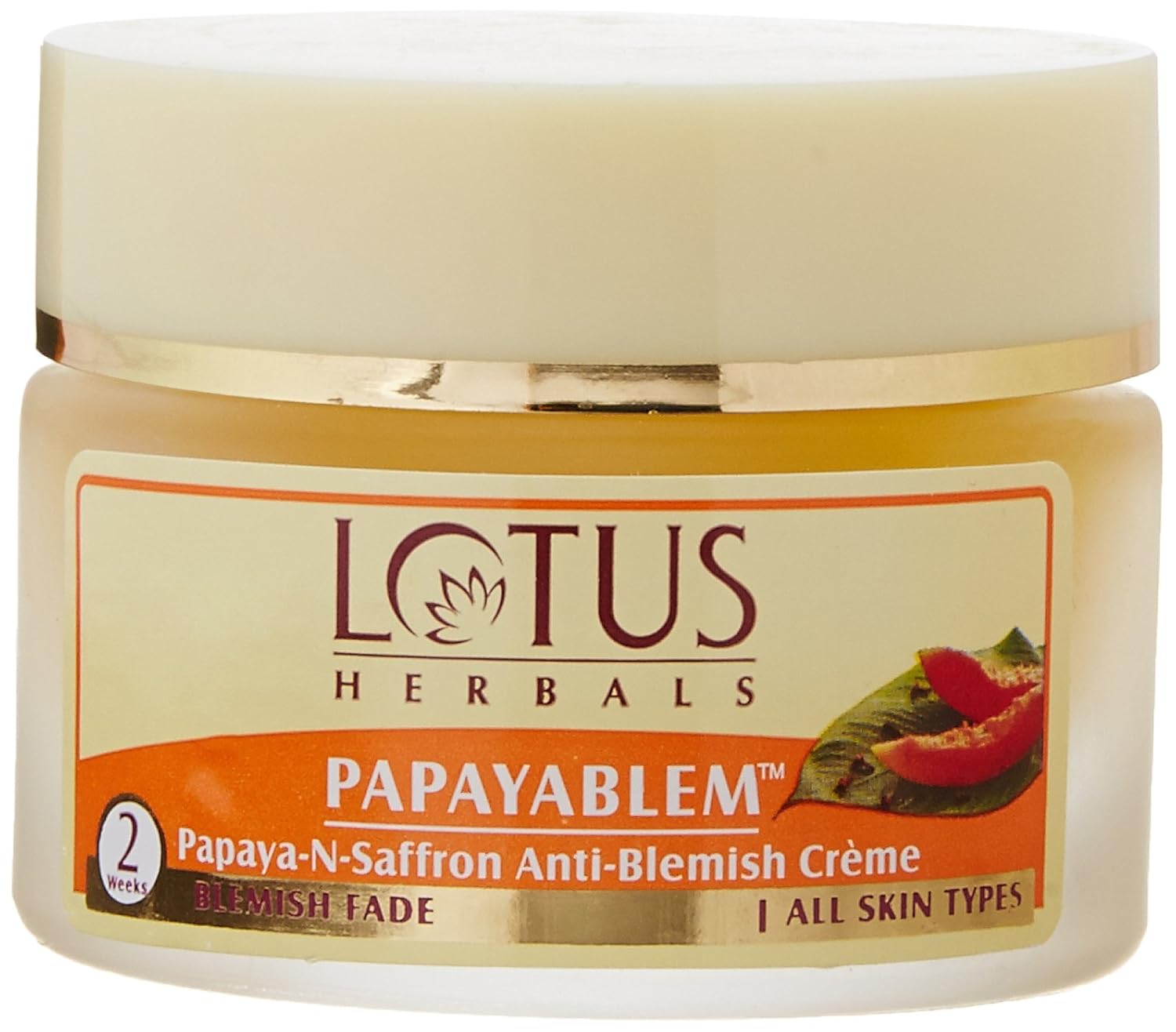Lotus Herbals Papayablem Papaya-n-Saffron Anti-Blemish Cream, 50g ...