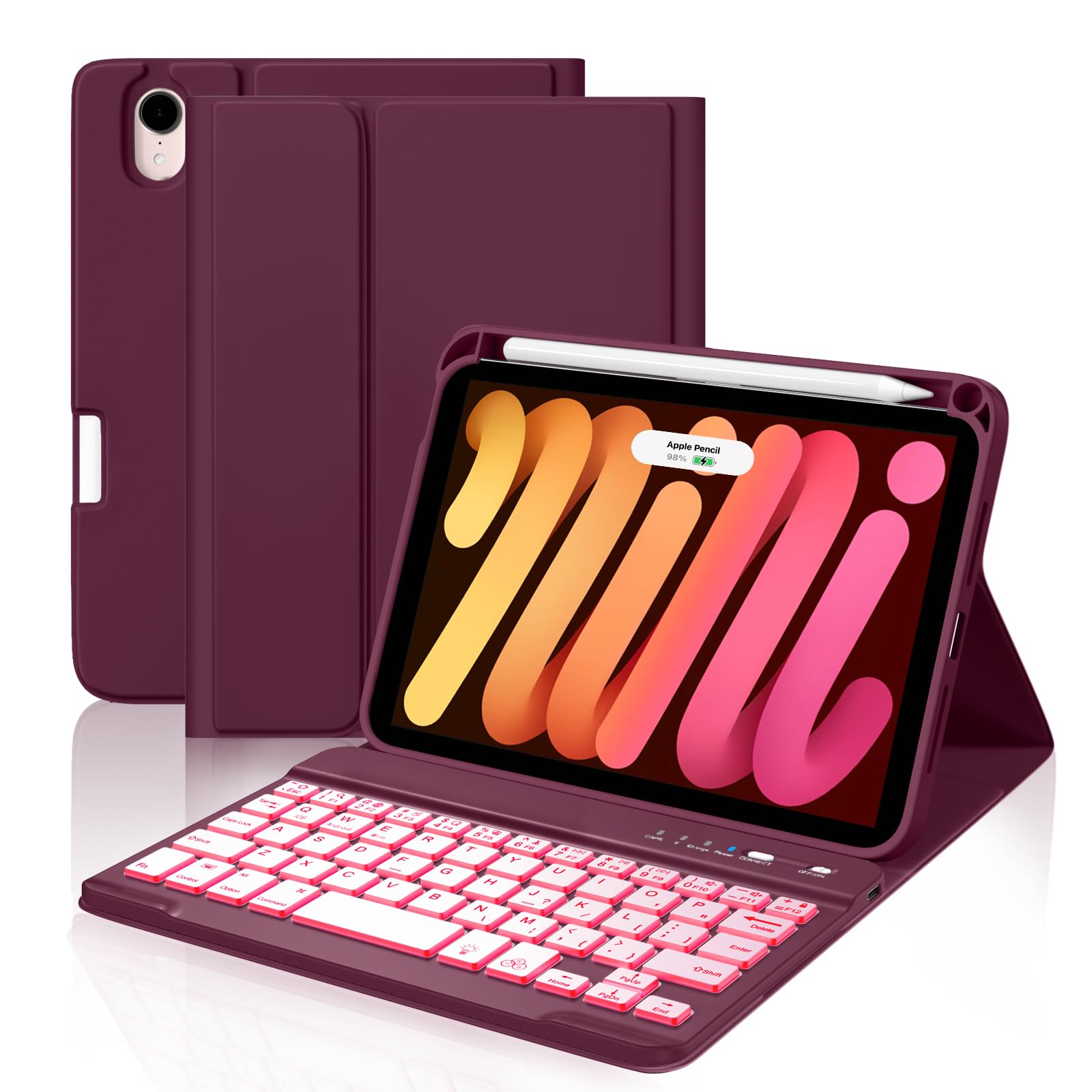 Cousper for iPad mini 7 Keyboard Case A17 Pro 2024/iPad Mini 6 ...
