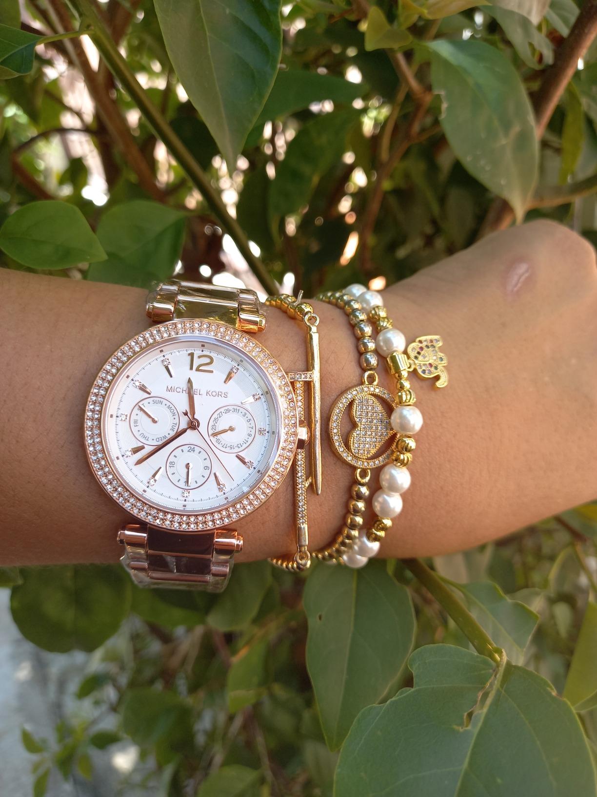 $32/mo - Finance Michael Kors Women's Parker Rose Gold Tone Stainless ...