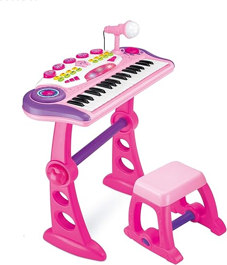 LittleStars Kids Children 37 Keys USB Recharable Electronic Keyboard ...