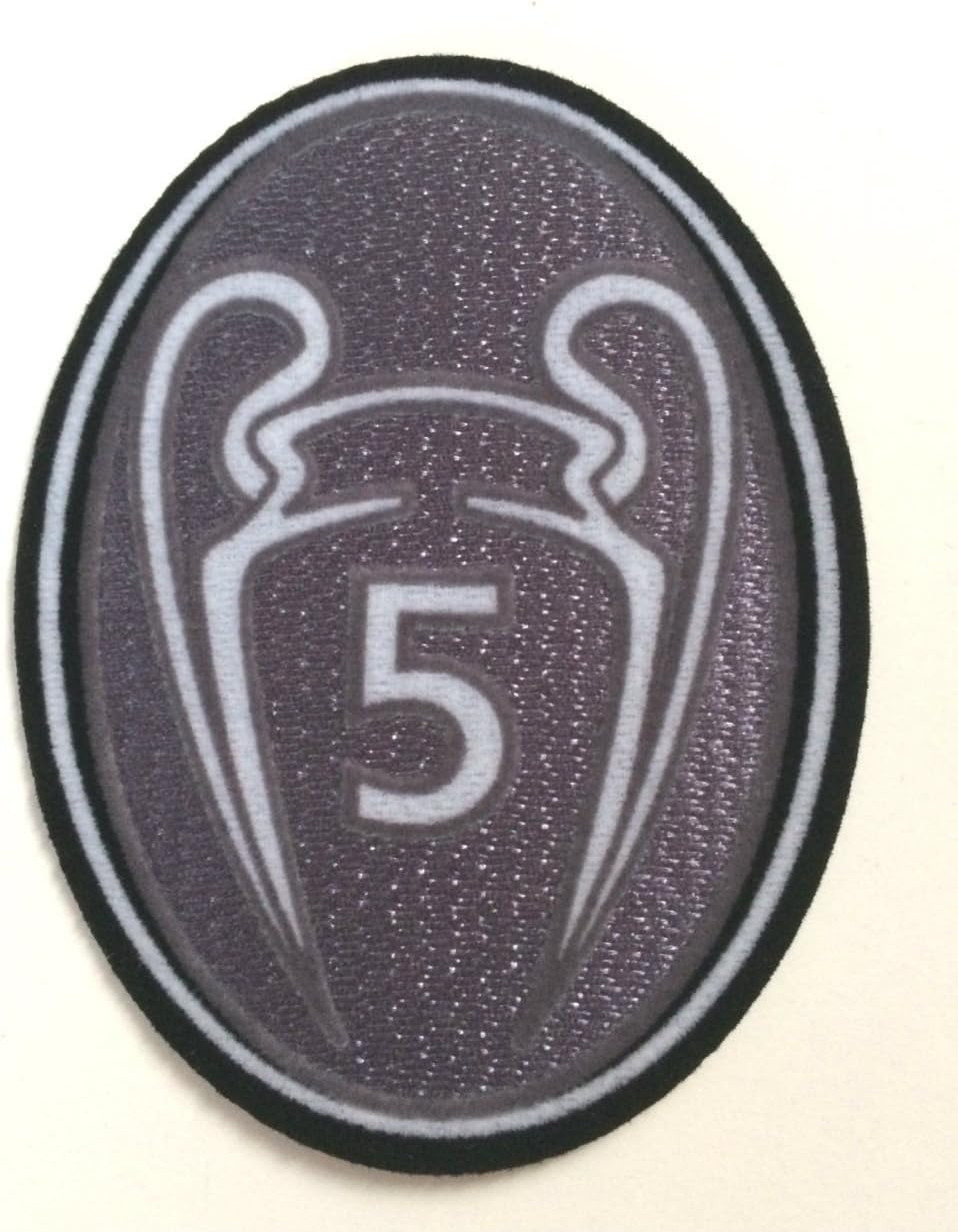 Amazon.com : Trophy 5 for UCL Patch Uefa Champions League Badge ...