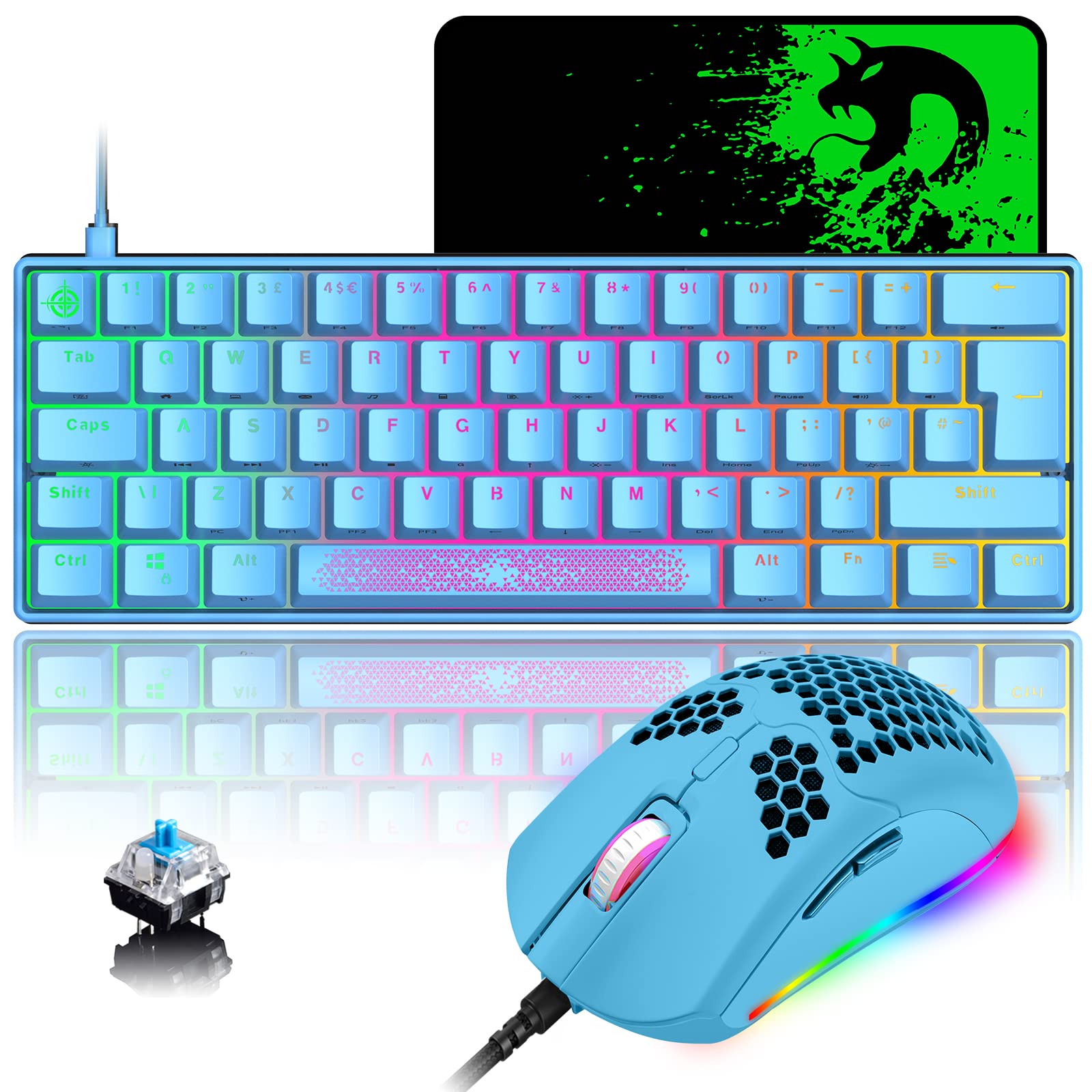 Mua Mechanical Mini RGB Gaming Keyboard and Mouse Combo with Compact ...