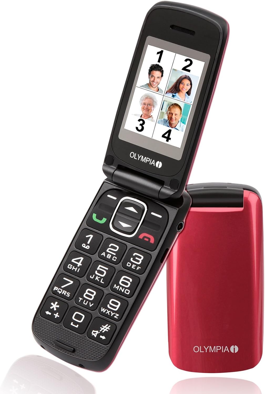 Olympia Classic - mini Seniorenhandy 2 Zoll rot: Amazon.de: Elektronik