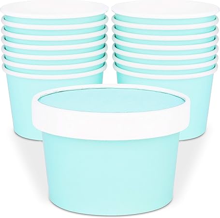 Amazon.com: Glowcoast Ice Cream Containers With Lids - 6 oz (Mini Pint ...