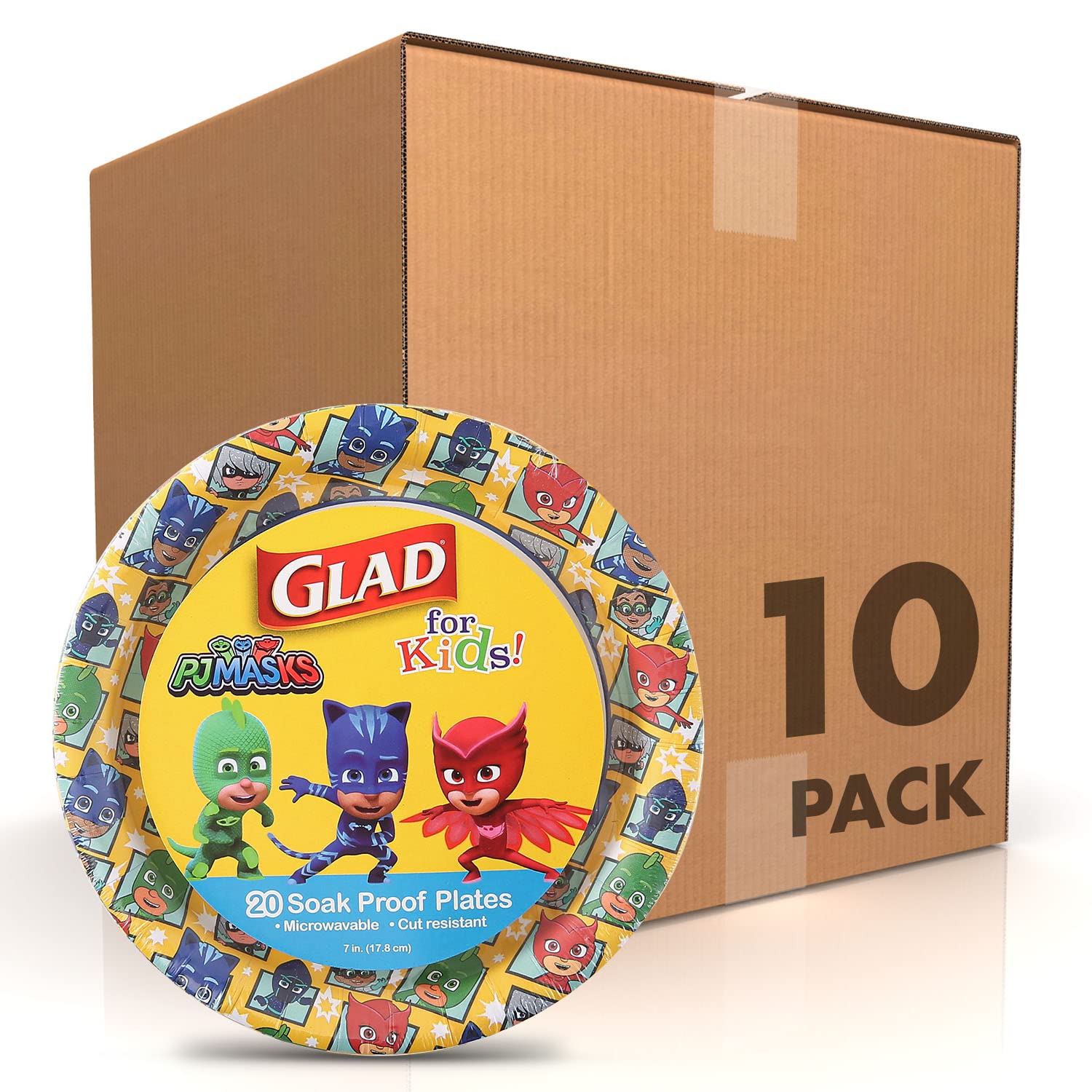 Glad for Kids 7 inch PJ Masks Comics Paper Plates, 200 Ct | Disposable ...