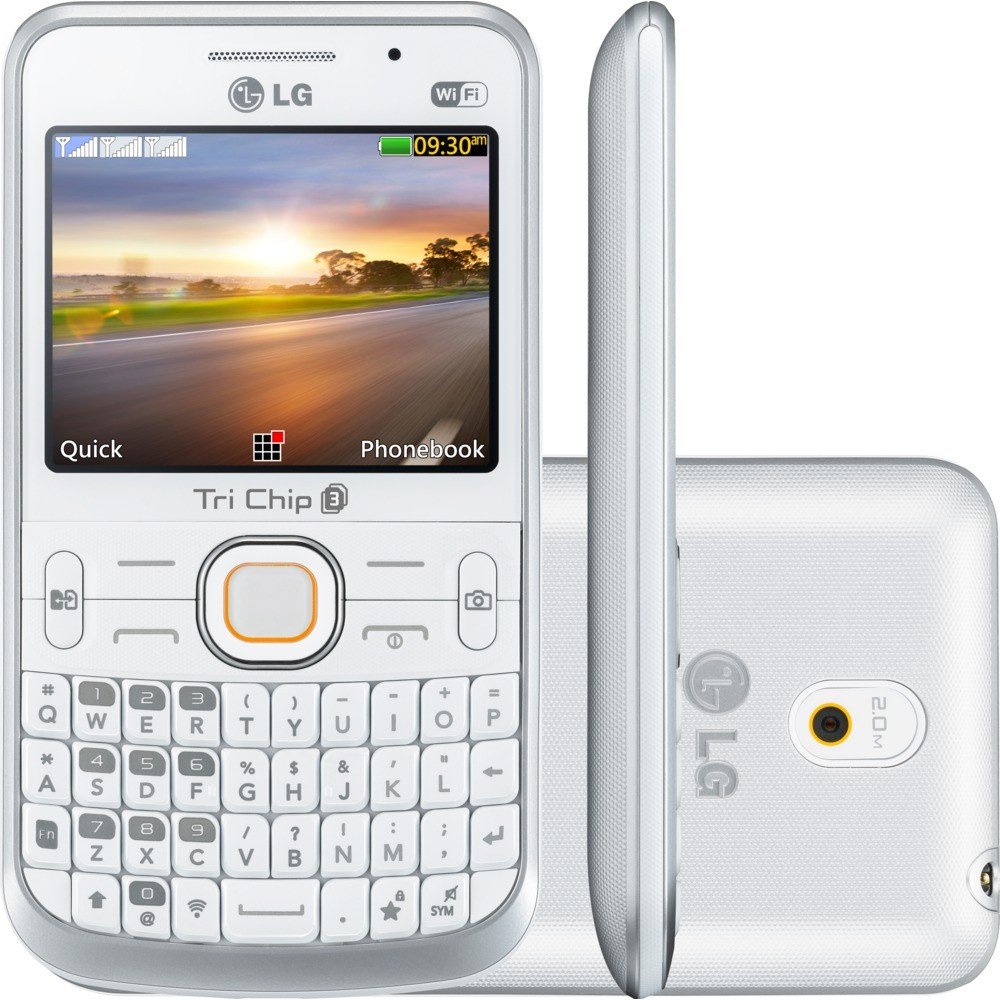 LG C399 Triple Sim Qwerty Mobile Phone - White: Amazon.co.uk: Electronics