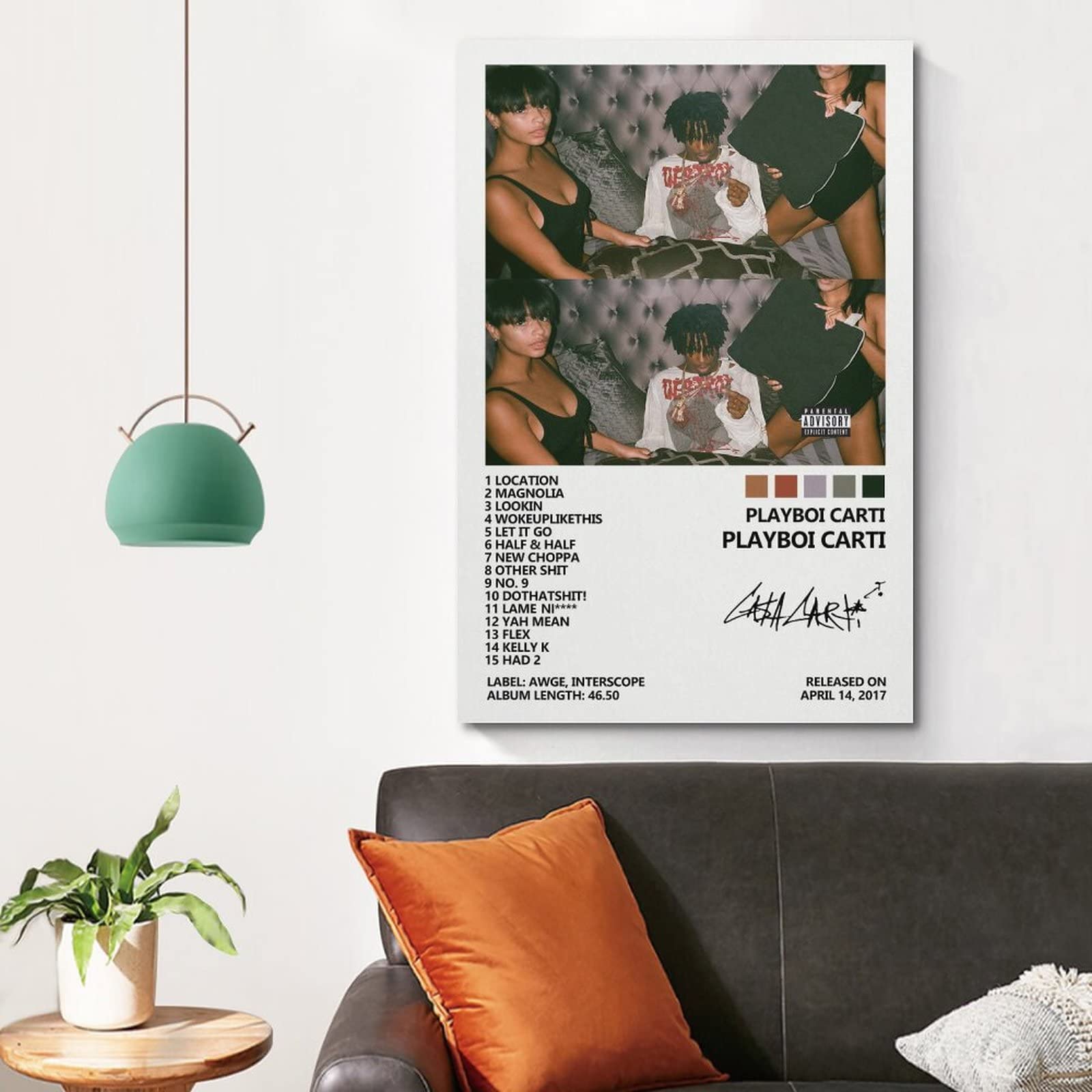 Mua SUANYE Playboi Carti Posters Playboi Carti Album Cover Poster for Bedroom Canvas Art Poster ...