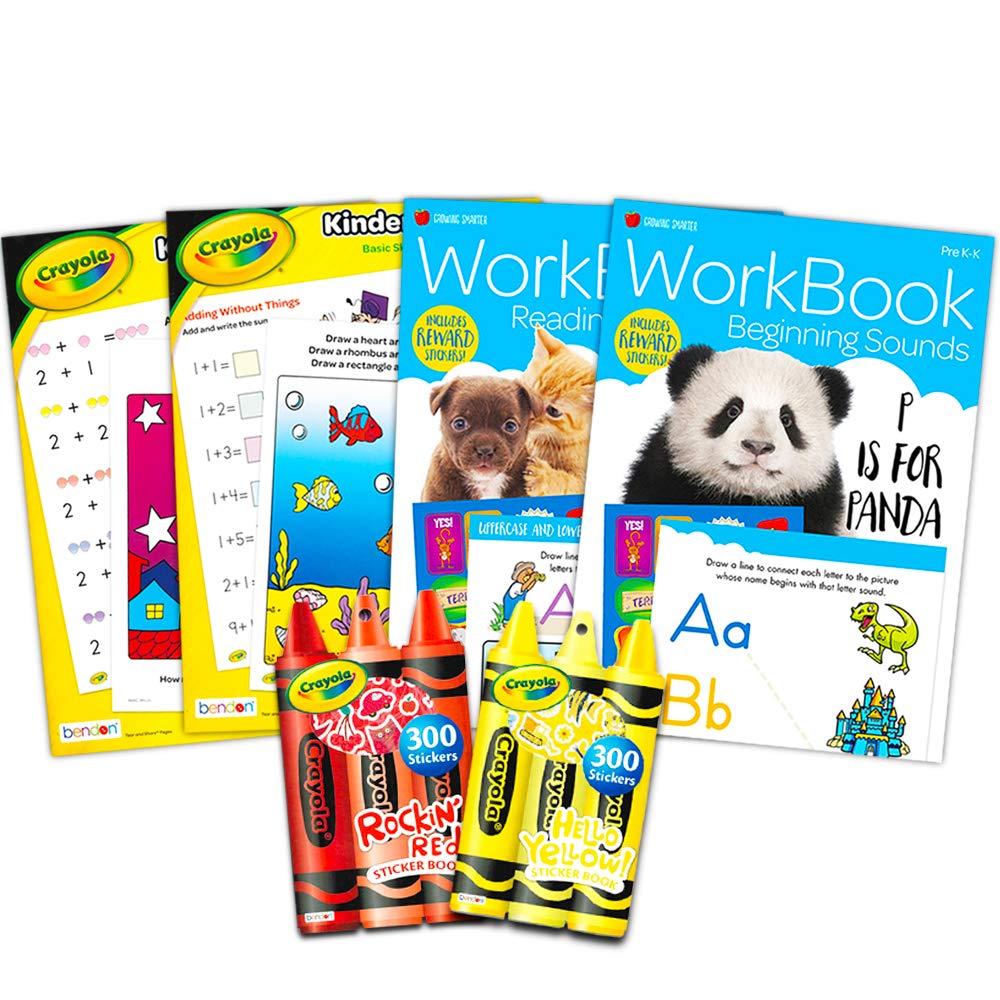 Buy Crayola Kindergarten Workbooks Set -- 4 Learning Workbooks for ...