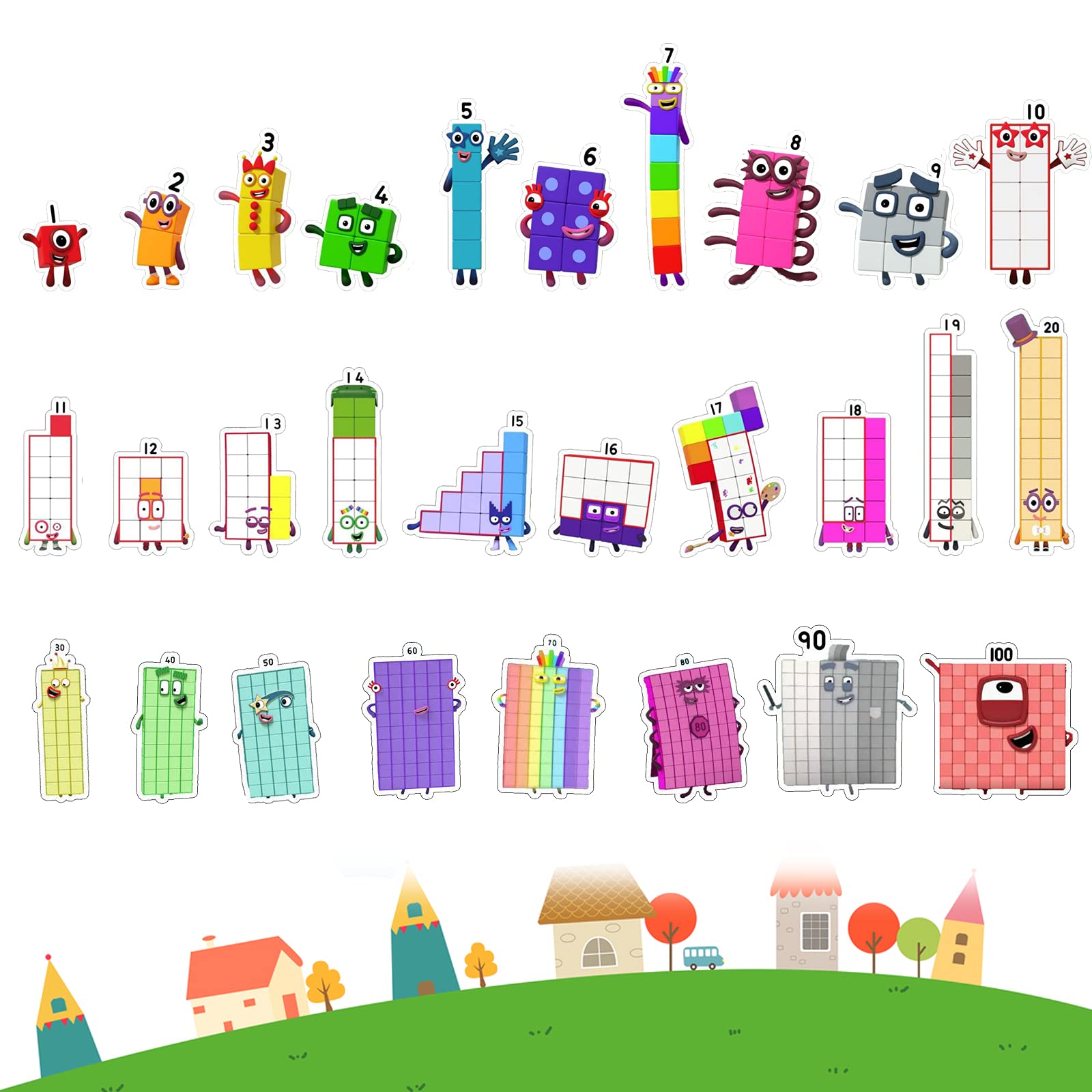 Mua Number Blocks Stickers, Number Blocks Sticker Faces, Number Blocks ...