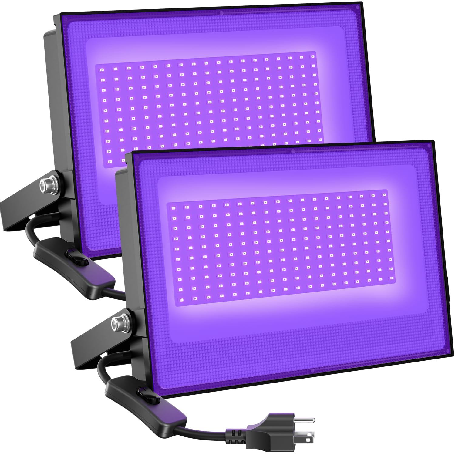 Onforu 2 Pack 100W LED Black Light, Blacklight Flood Light with Plug ...