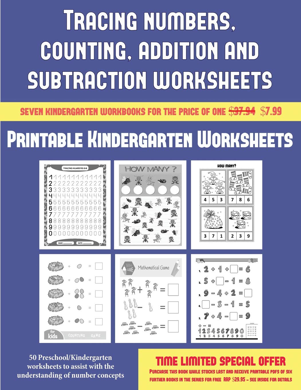 Number Sheets For Kindergarten