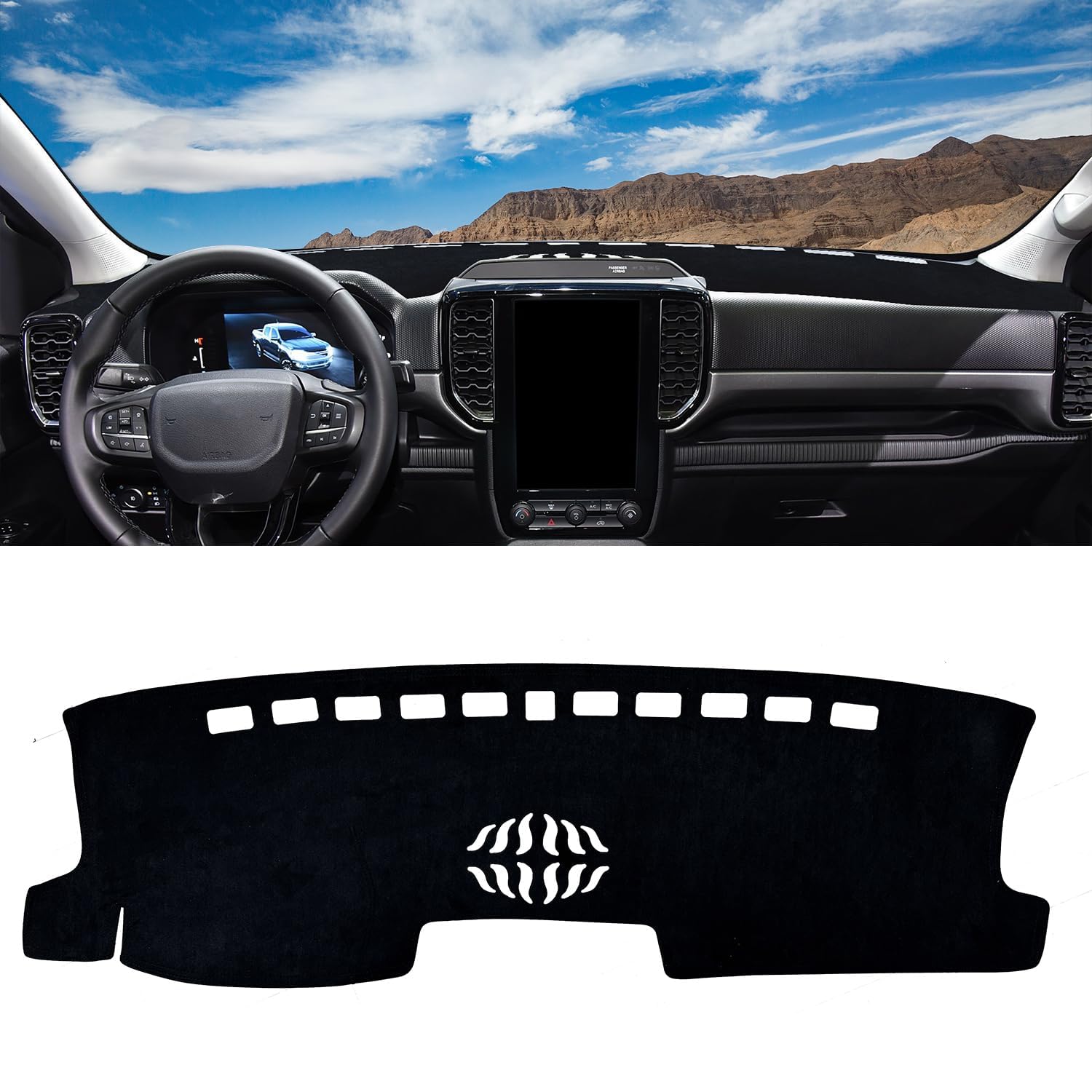 GafeSkui Dash Cover Compatible with 2023-2025 Ford Ranger Accessories ...