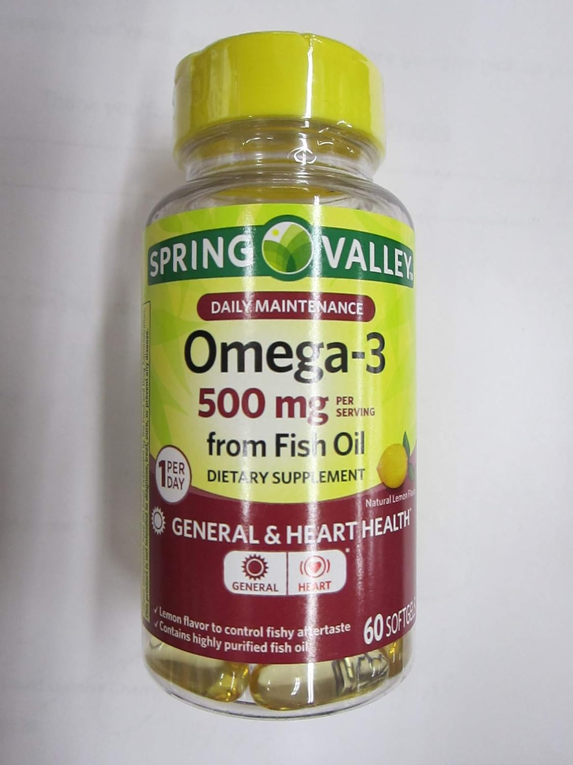Amazon.com: Spring Valley Omega-3 500 mg from Fish Oil Heart Health ...