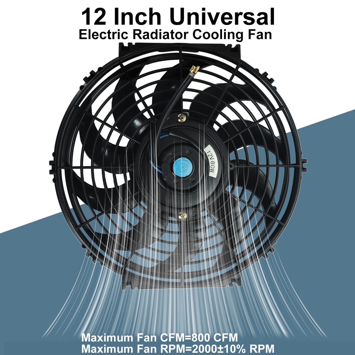 Mua 12" inch Slim Fan Pull Electric Radiator Cooling Fans 12V Mount Kit ...