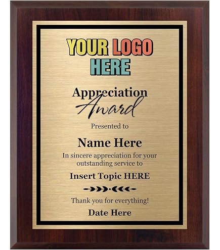 Employee Appreciation Gifts Custom Engraved Award Plaques ...