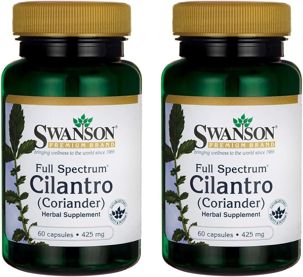 Amazon.com: Swanson Cilantro (Coriander) 425 Milligrams 60 Capsules (2 ...
