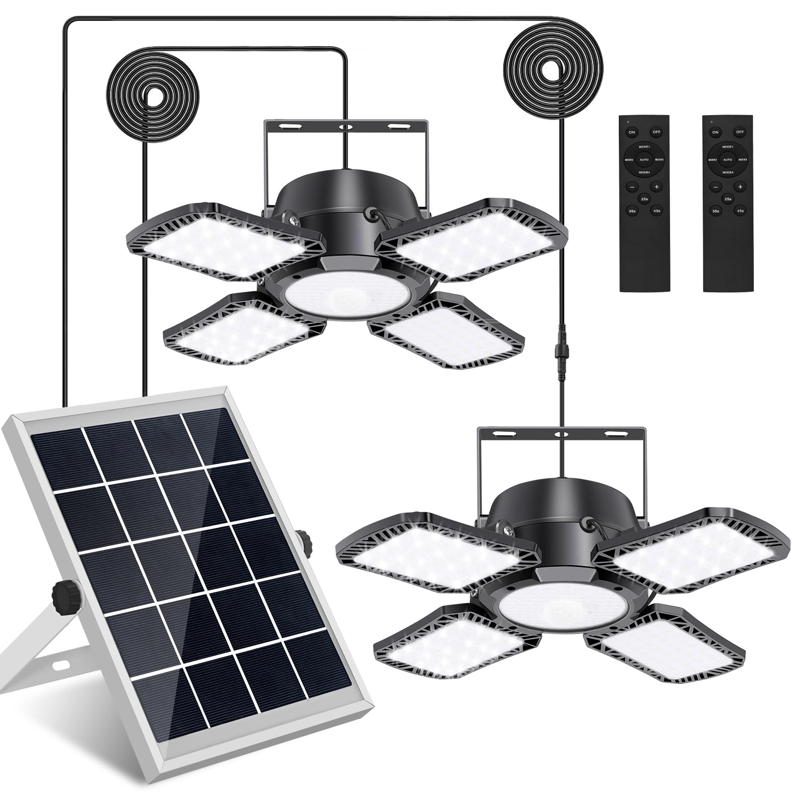 Mua Yomisga Solar Pendant Lights Adjustable Solar Panel with Dual Lamps ...