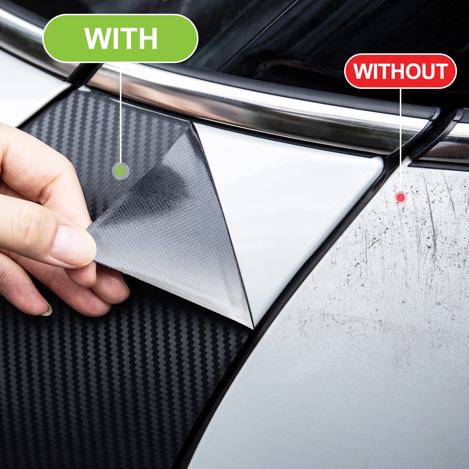 Mua Spurtar Carbon Fiber Vinyl Wrap 1.48ft X 5ft 3D Carbon Stickers ...