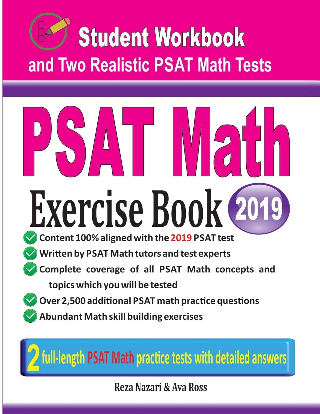 PSAT Math Exercise Book Student Workbook And Two Realistic PSAT Math 