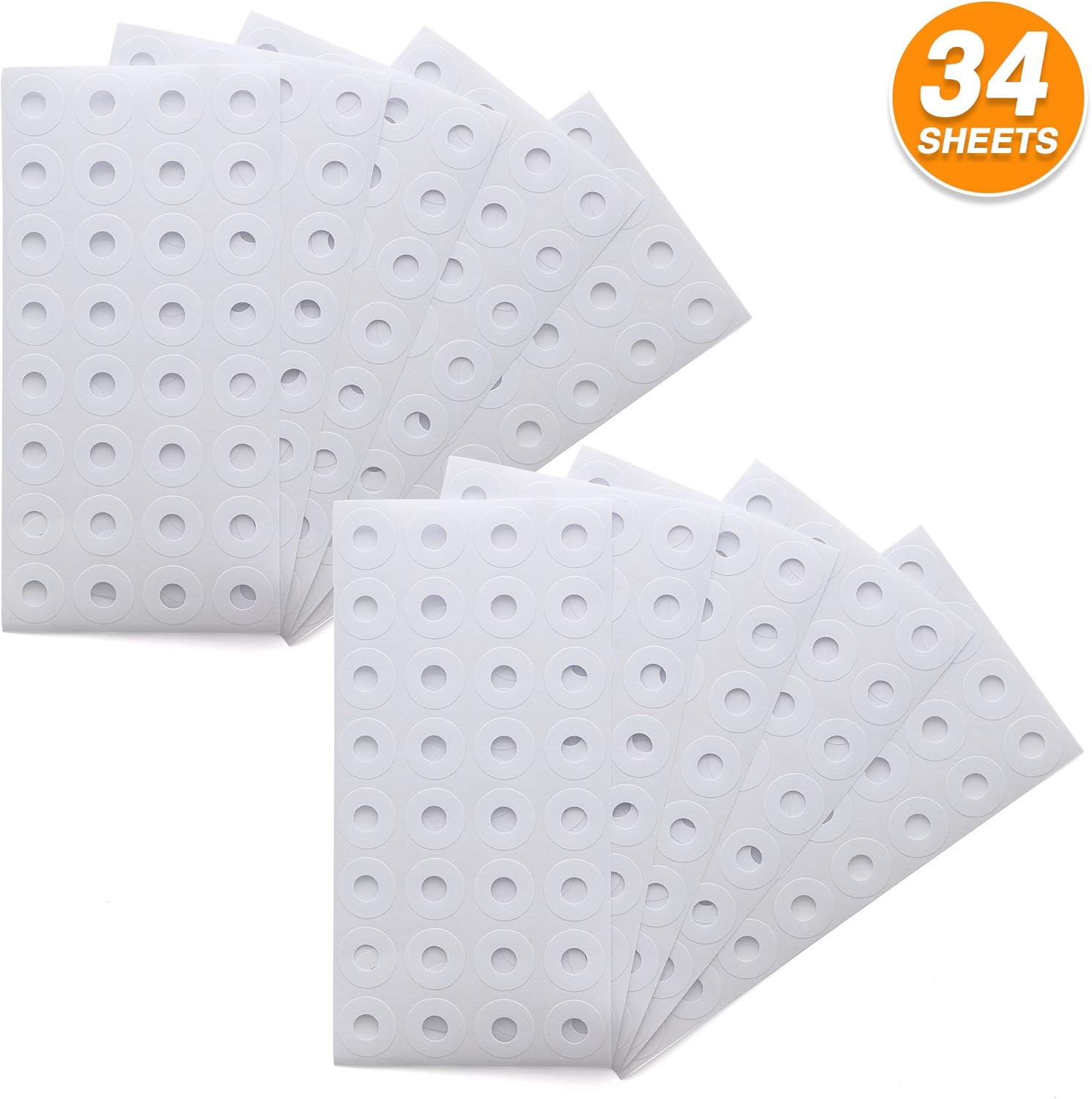 Amazon.com : Emraw Super Great White Round Reinforcement Label - Great ...