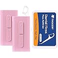 Amazon.com : TWOGEMY Pink Dental Floss, 2 Pack 10 Count and 50 PCS/Box ...