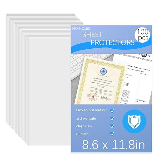 Clear Sheet Protectors Without Holes ONE 11 Hole Sheet Protectors Size