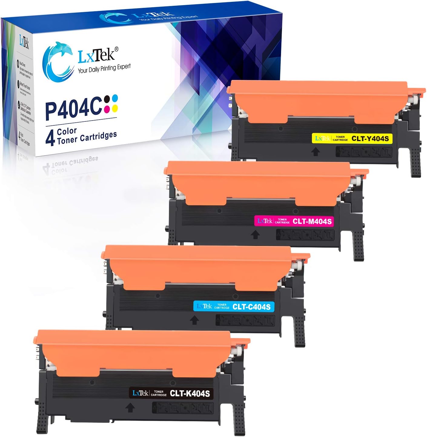 LxTek Compatible Toner CLT-P404C Replacement for Samsung P404C CLT-K404S CLT-C404S CLT-M404S CLT ...