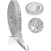 Amazon.com: 3 Rolls 6 Yards Bling Rhinestone Tapes, Adhesive Crystal ...