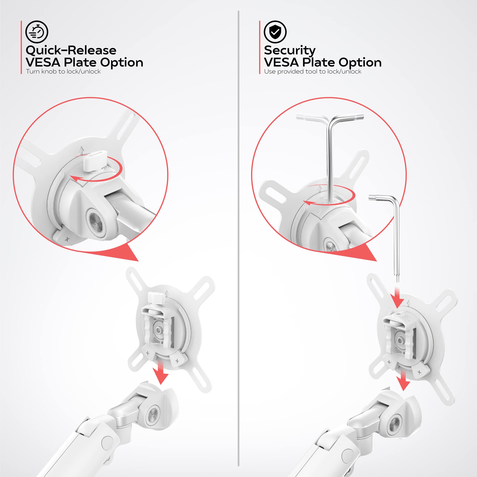 Mua Single Monitor Arm Mount - CTA White Monitor Mount for 23" to 35 ...