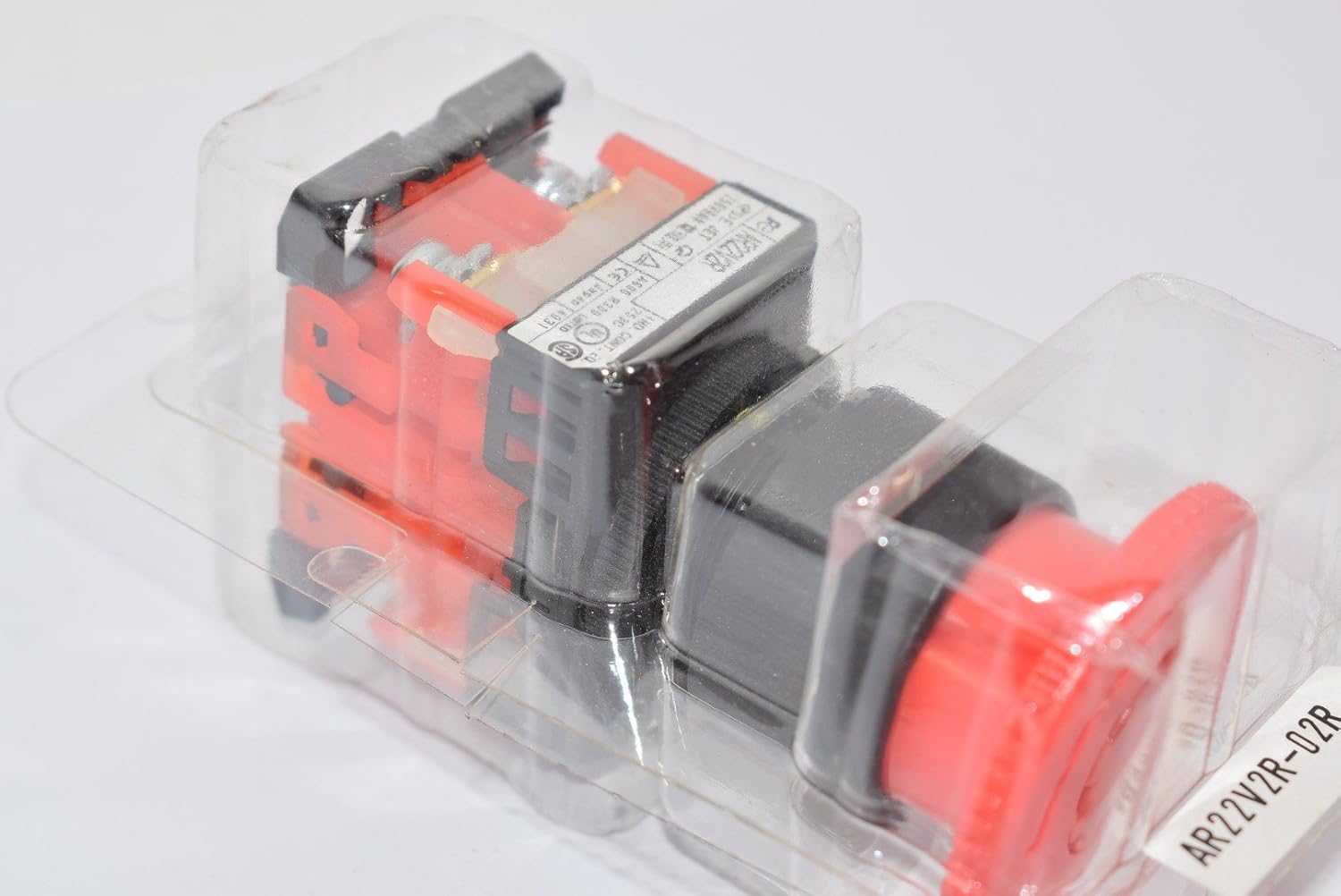 Fuji Electric, AR22V2R-02R, 22mm-dia. Emergency Stop Pushbutton Switch, Push-lock, turn-reset ...