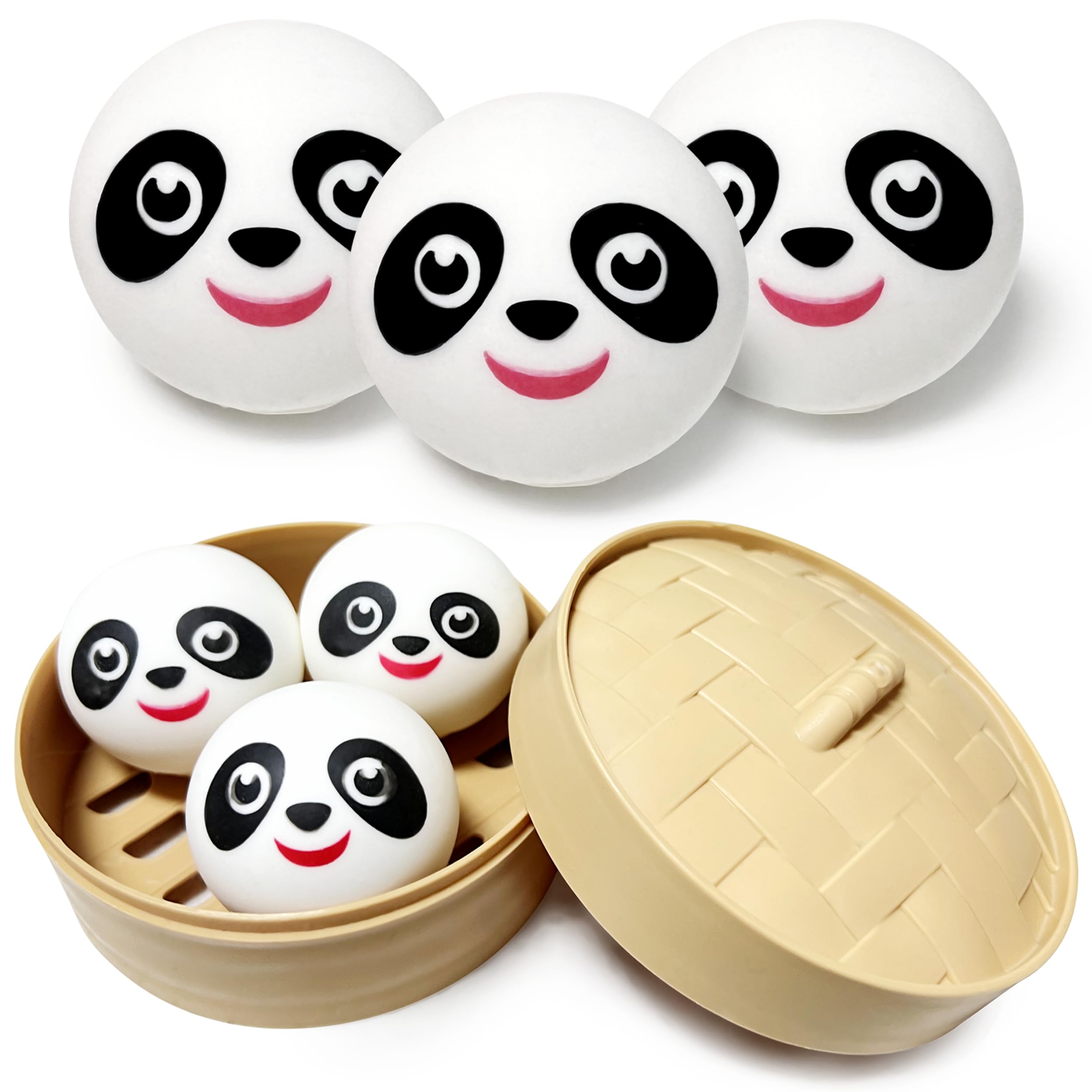 Mua Mini Panda Dumpling Fidget Toys Stress Balls for Kids and Adults (3 ...