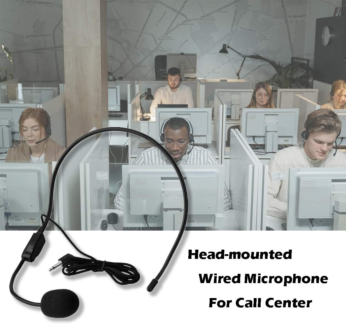 143 Head-mounted Wired Microphone, Mini 3.5mm Condenser Microphone ...