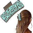 Amazon.com : DEEKA Western Hair Clips, Large Real Leather Brown and ...