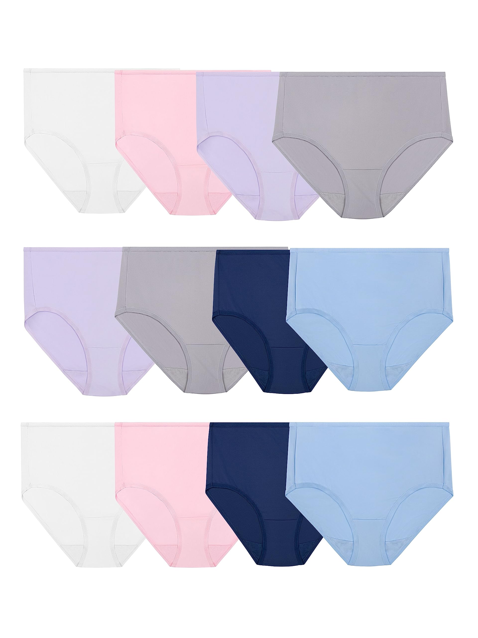 Fruit of the Loom Women's Underwear Microfiber Panties (Regular & Plus ...