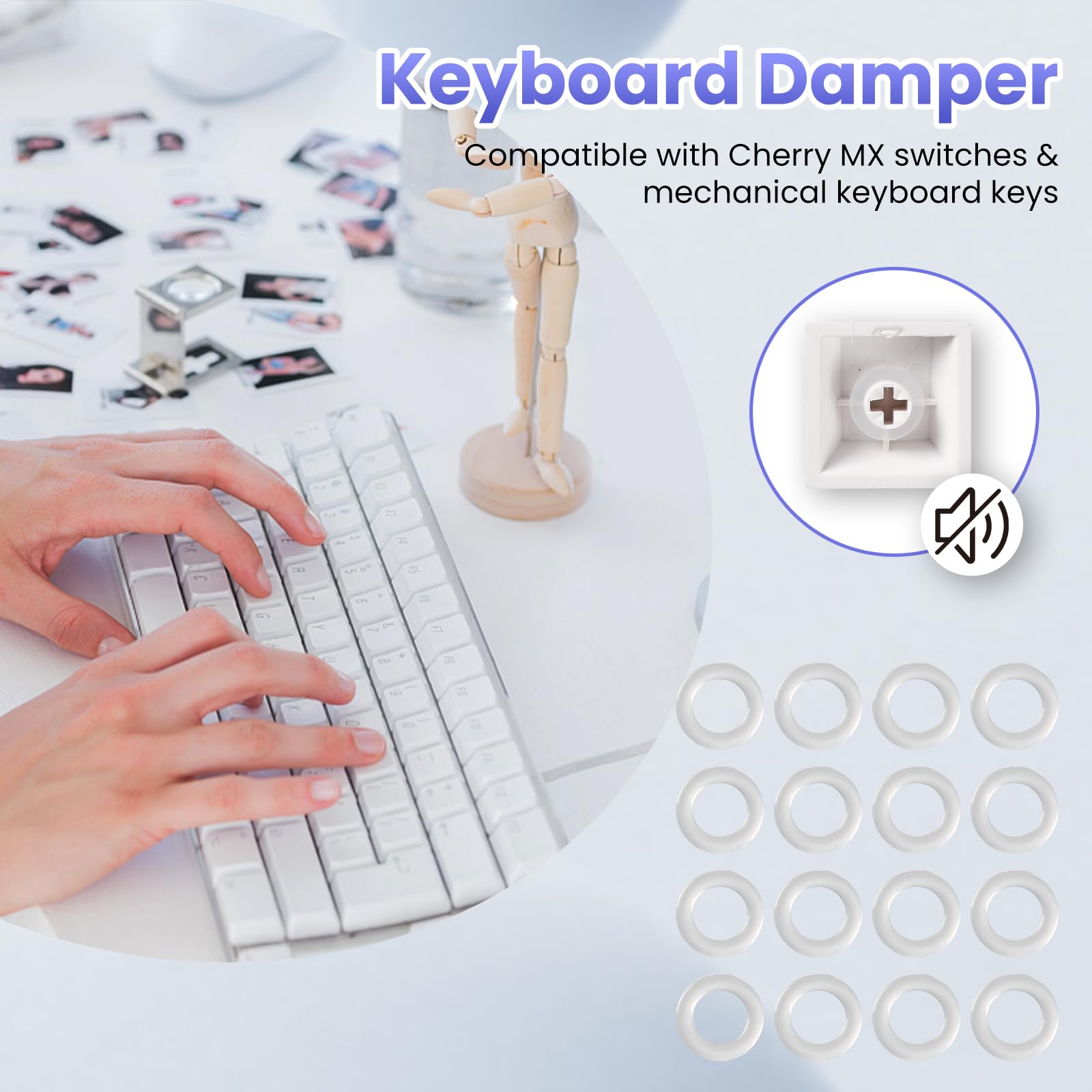 Mua HONKID Rubber O Rings Keyboard Switch Dampeners with Plastic ...