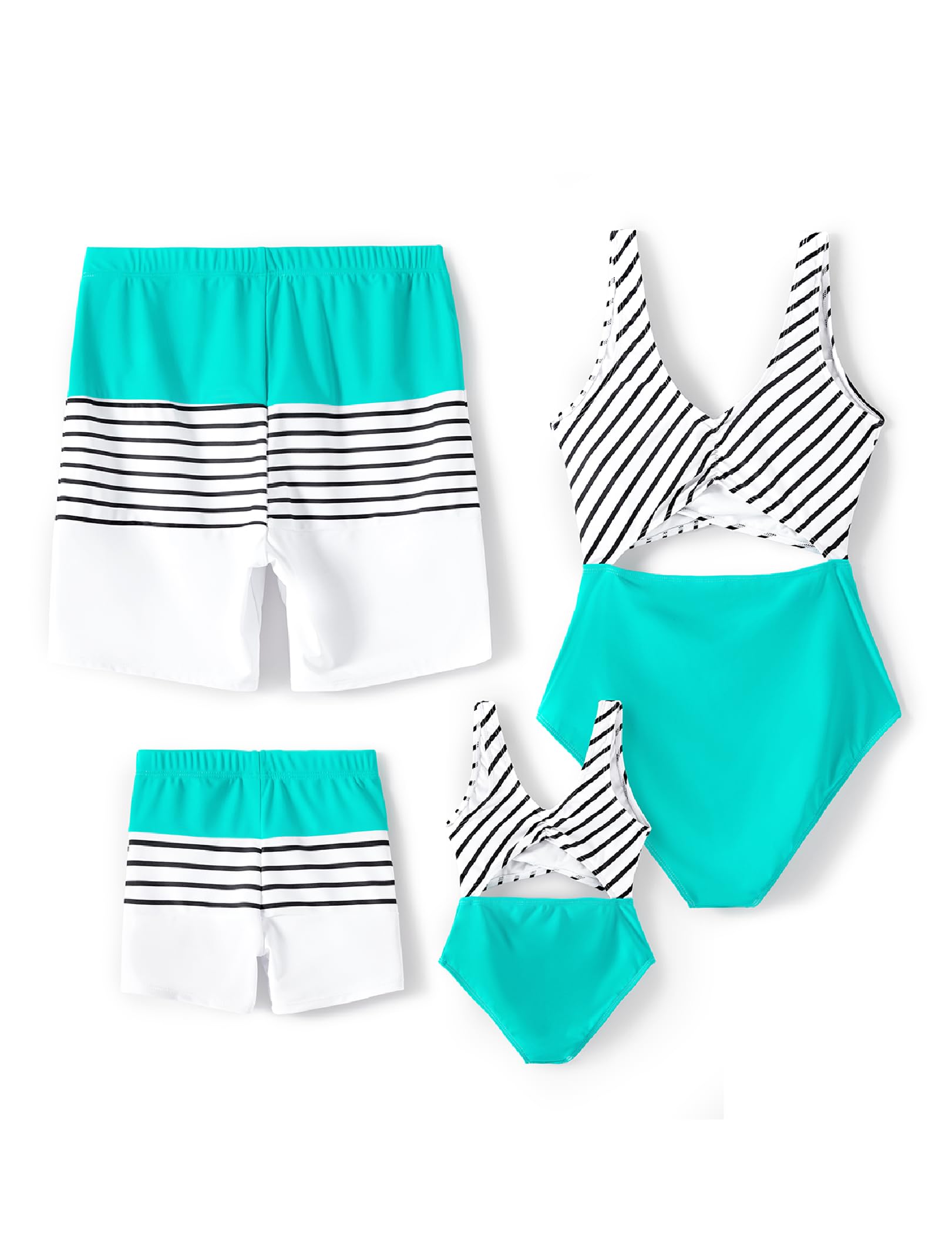 PATPAT Family Matching Swimsuits Cutout One Piece Spliced Monokinis ...