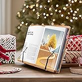 Readaeer Large Size Bamboo Reading Rest Cookbook Cook Book Holder Stand ...
