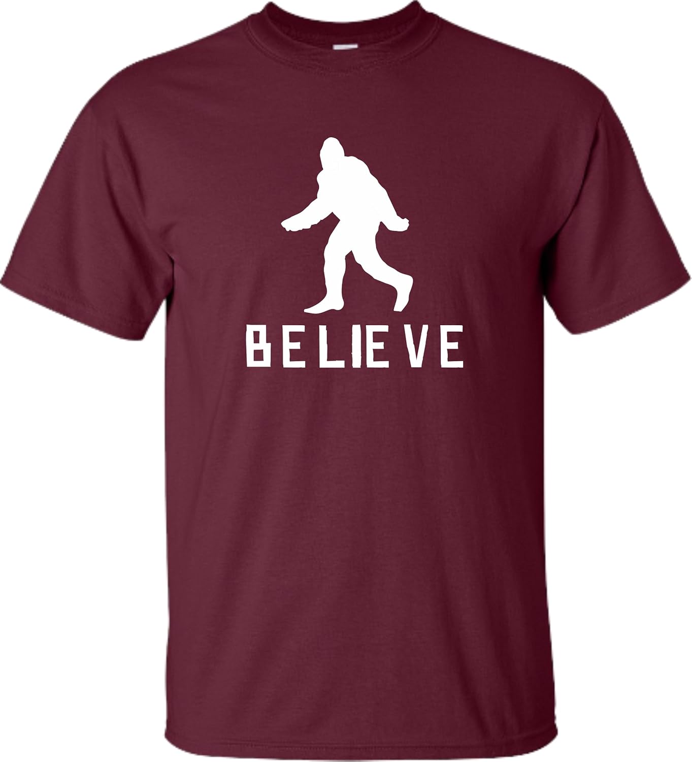 XXX-Large Maroon Adult Bigfoot Believe Sasquatch Squatch T-Shirt ...