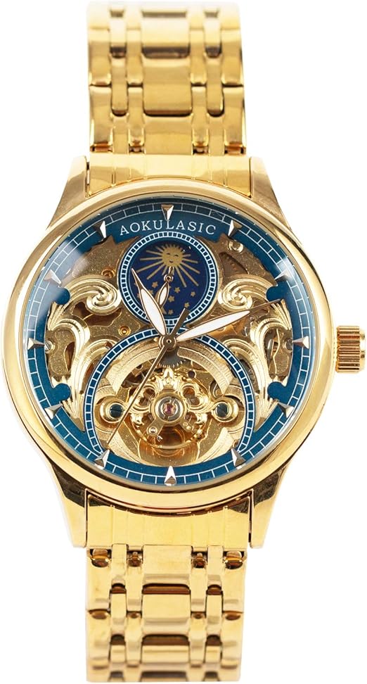 Amazon.com: AOKULASIC Fashion Casual Trend Men's Stainless Steel Band ...