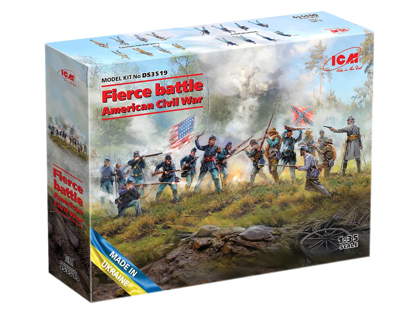 Mua ICM DS3519 — Fierce Battle, American Civil War Plastic Model Kit ...