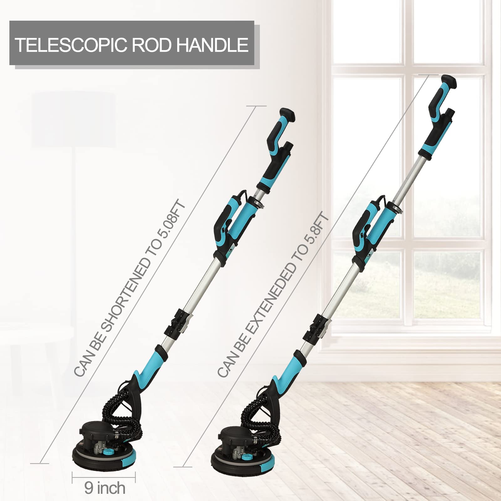 Mua Drywall Sander, Pole Electric Drywall Sander with Vacuum, 750W 6.5A ...