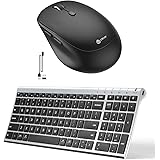 Amazon.com: iClever BK10 Bluetooth Keyboard, Multi Device Keyboard Rechargeable Bluetooth 5.1 ...