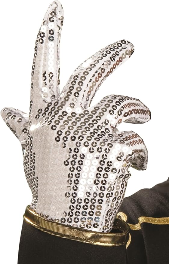 Silver sequinned Michael Jackson glove for children: Amazon.co.uk: Toys ...